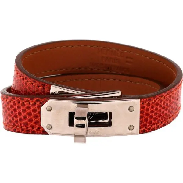 Hermès Kelly Double Tour Bracelet Lizard - Red