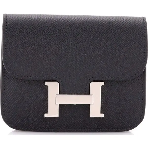 Hermès Constance Slim Wallet Epsom - Noir