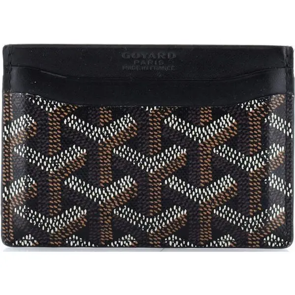Goyard Saint Sulpice Card Holder Coated Canvas - Black