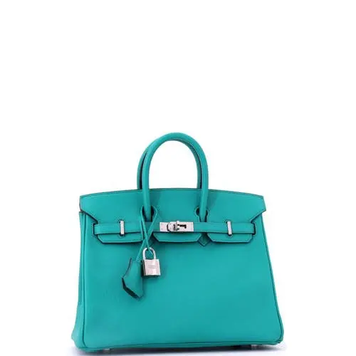 Hermès Birkin Handbag Epsom With Palladium Hardware 25 - Blue