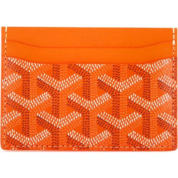 Goyard Saint Sulpice Card Holder Coated Canvas - Orange