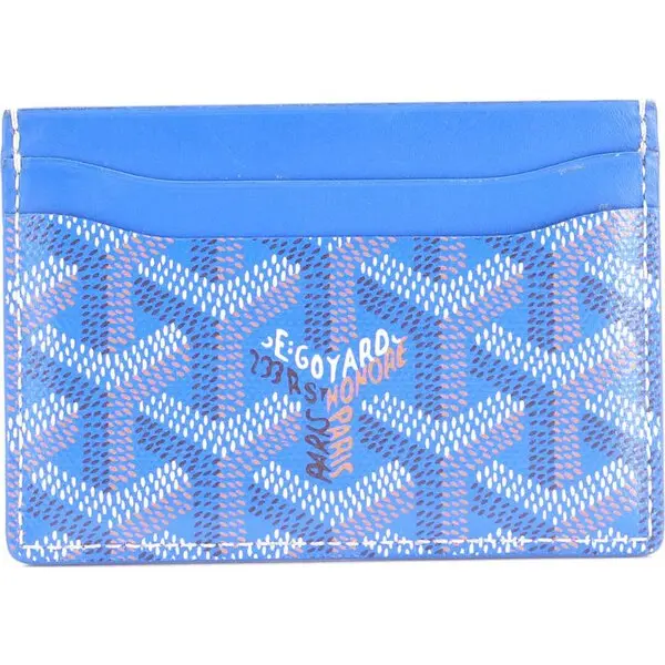 Goyard Saint Sulpice Card Holder Coated Canvas - Blue