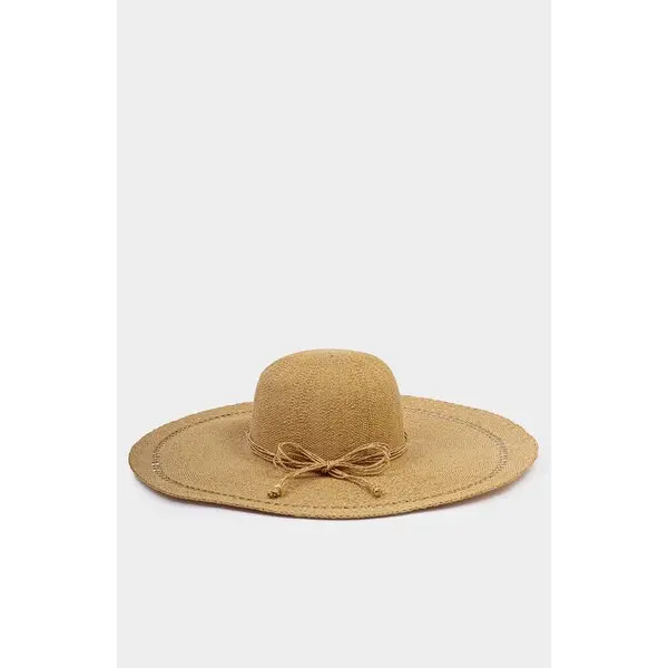 KATIE LOXTON Wide Brim Floppy Hat - Natural