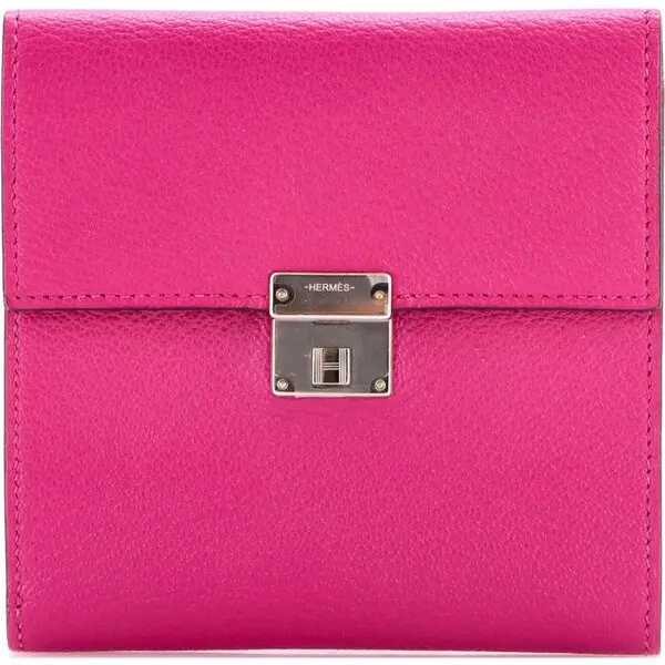 Hermès Clic Wallet Chevre Mysore 12 - Rose Pourpre