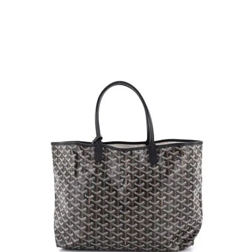 Goyard Saint Louis Tote Coated Canvas Pm - Black