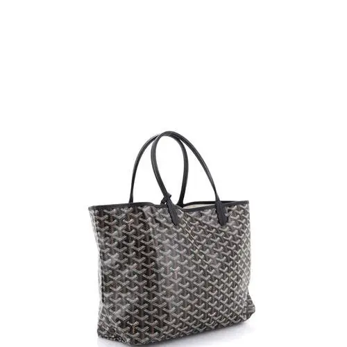 Goyard Saint Louis Tote Coated Canvas Pm - Black