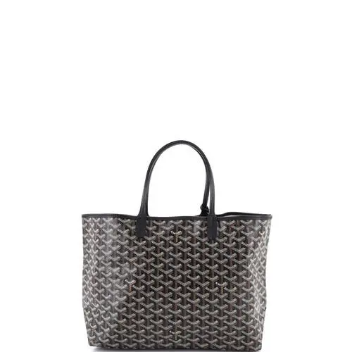 Goyard Saint Louis Tote Coated Canvas Pm - Black
