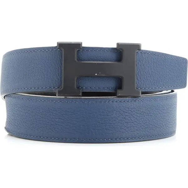 Hermès Constance Reversible Leather Belt With Matte Hardware Wide - Black