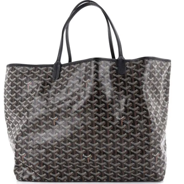Goyard Saint Louis Tote Coated Canvas Gm - Black