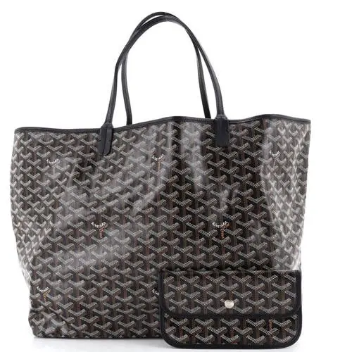 Goyard Saint Louis Tote Coated Canvas Gm - Black