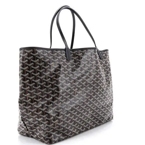 Goyard Saint Louis Tote Coated Canvas Gm - Black