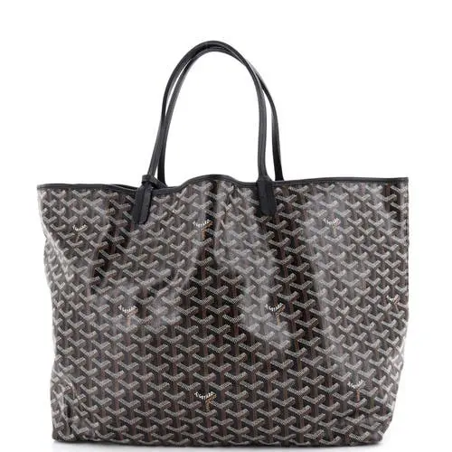 Goyard Saint Louis Tote Coated Canvas Gm - Black