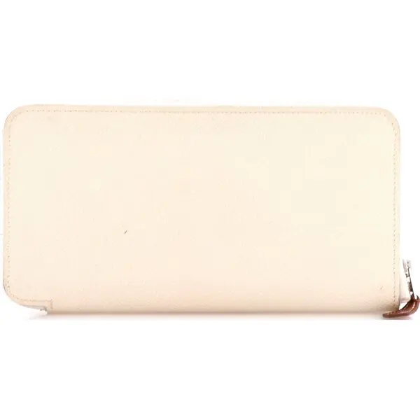 Hermès Azap Zip Around Silk'in Epsom Long Wallet - Craie
