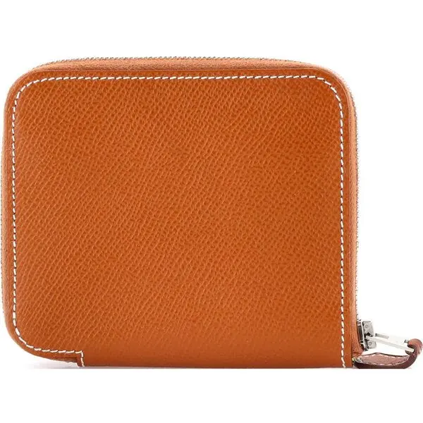 Hermès Zipengo Chaine D'ancre Card Holder Leather Compact - Gold