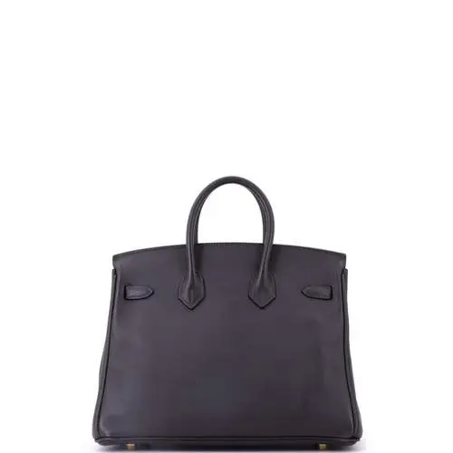 Hermès Birkin Handbag 25 Grey Jonathan With Gold Hardware - Graphite