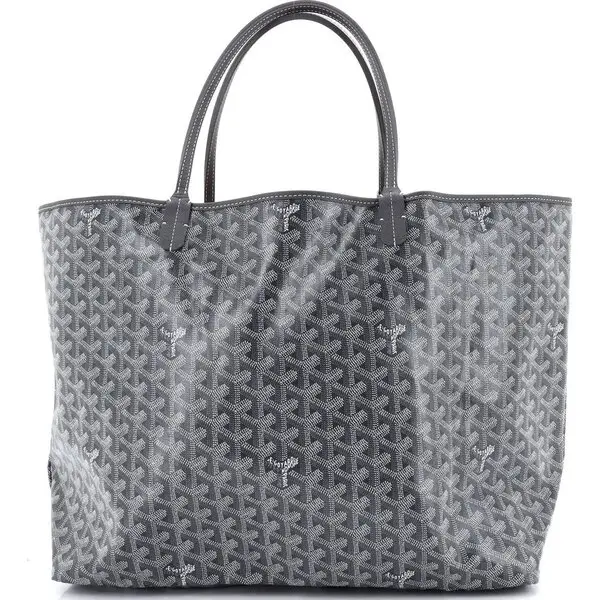 Goyard Saint Louis Reversible Tote Coated Canvas And Printed Canvas Gm - Grey