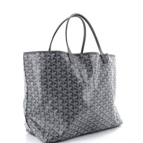 Goyard Saint Louis Reversible Tote Coated Canvas And Printed Canvas Gm - Grey