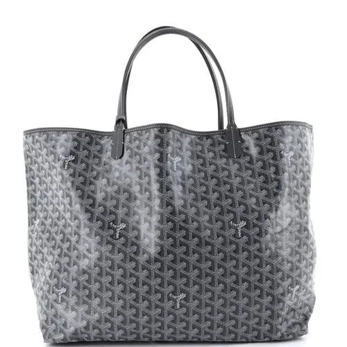 Goyard Saint Louis Reversible Tote Coated Canvas And Printed Canvas Gm - Grey
