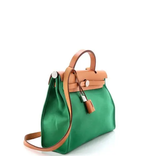 Hermès Herbag Zip Leather And Toile 31