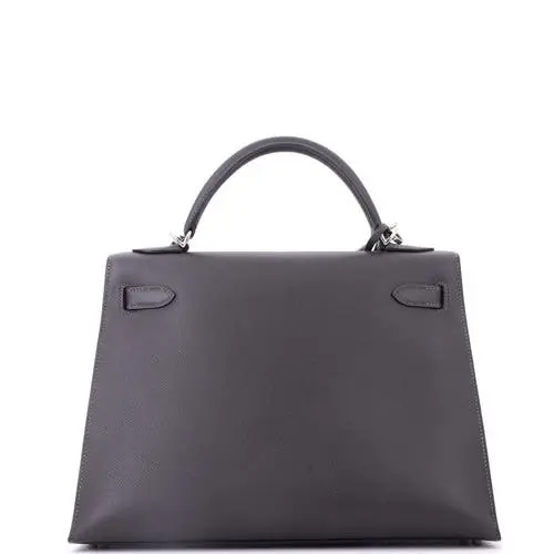 Hermès Kelly Handbag Epsom With Palladium Hardware 32 - Grey