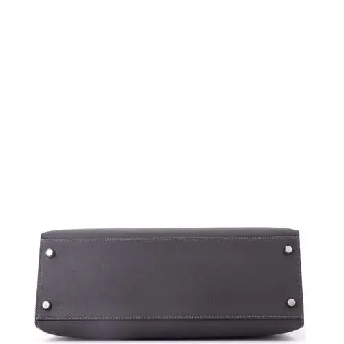 Hermès Kelly Handbag Epsom With Palladium Hardware 32 - Grey