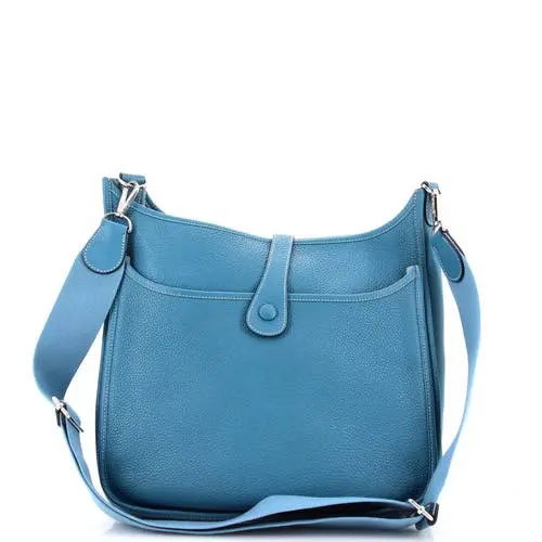Hermès Evelyne Bag Gen Iii Clemence Gm - Blue