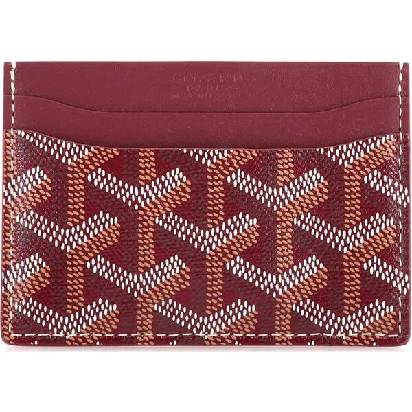 Goyard Saint Sulpice Card Holder Coated Canvas - Red