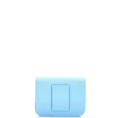 Hermès Constance Slim Wallet Epsom - Celeste