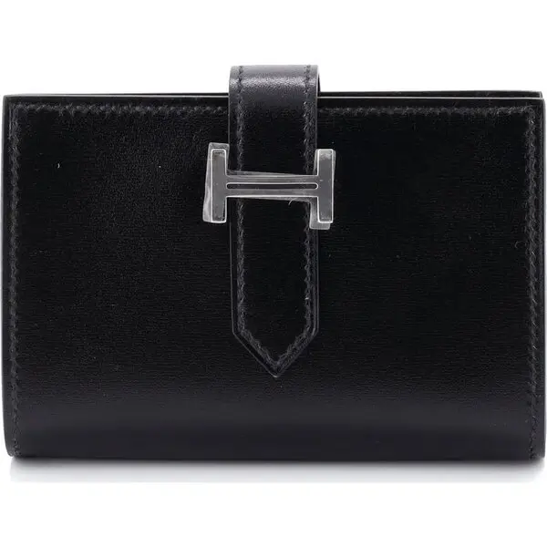 Hermès Bearn Wallet Box Calf Compact - Noir