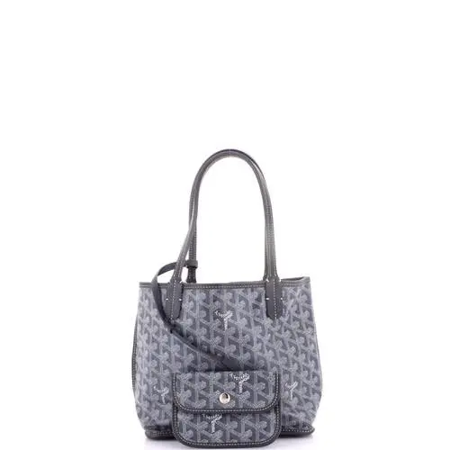 Goyard Anjou Reversible Tote Coated Canvas Mini - Grey