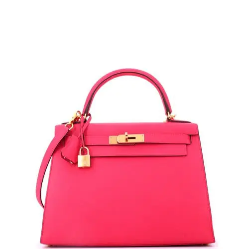 Hermès Kelly Handbag Epsom With Gold Hardware 28 - Pink