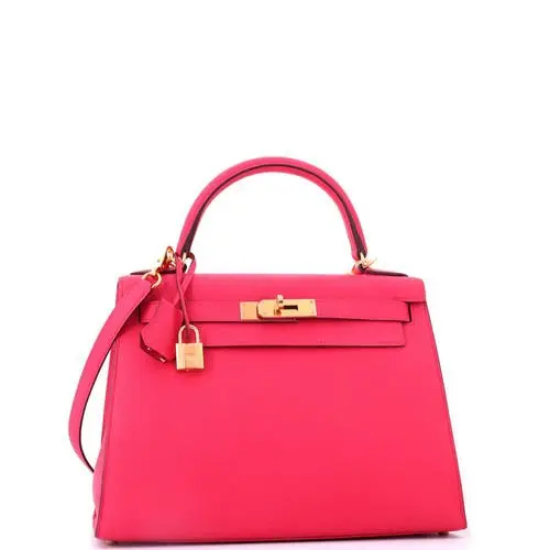 Hermès Kelly Handbag Epsom With Gold Hardware 28 - Pink