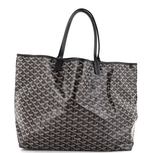 Goyard Saint Louis Tote Coated Canvas Gm - Black