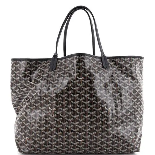 Goyard Saint Louis Tote Coated Canvas Gm - Black