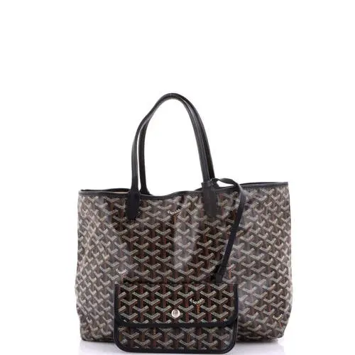 Goyard Saint Louis Pm Tote Coated Canvas - Black