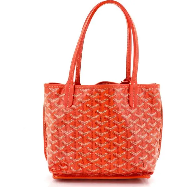 Goyard Anjou Reversible Tote Coated Canvas Mini - Orange