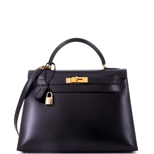 Hermès Kelly Handbag Box Calf With Gold Hardware 32