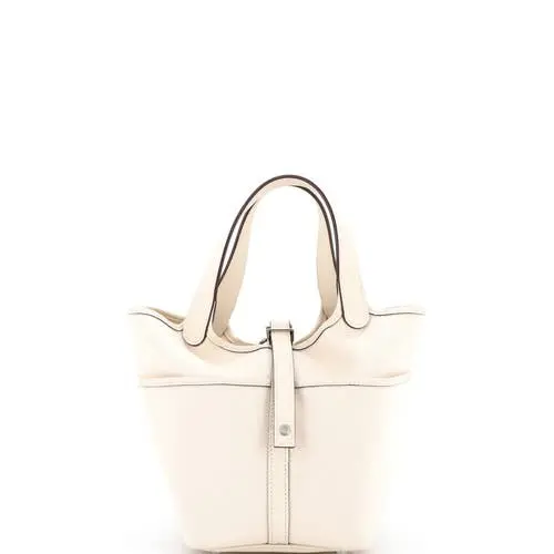 Hermès Cargo Picotin Lock Bag Canvas And Swift Pm - Nata