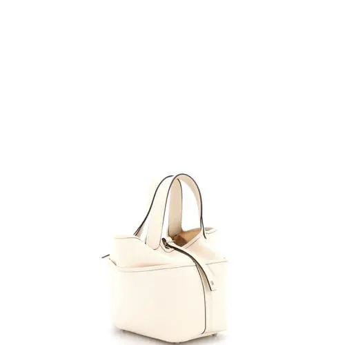 Hermès Cargo Picotin Lock Bag Canvas And Swift Pm - Nata