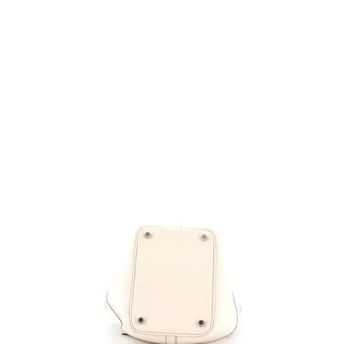 Hermès Cargo Picotin Lock Bag Canvas And Swift Pm - White