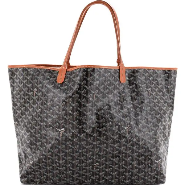 Goyard Saint Louis Gm Tote Coated Canvas - Black