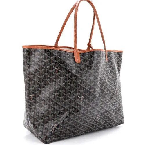 Goyard Saint Louis Tote Coated Canvas Gm - Black