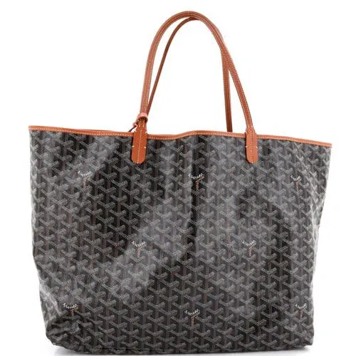 Goyard Saint Louis Tote Coated Canvas Gm - Black