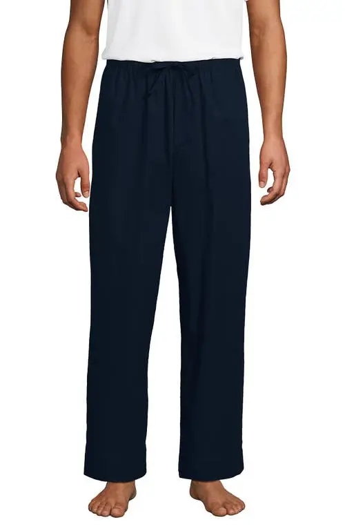 LANDS' END Poplin Pajama Pants - Radiant Navy