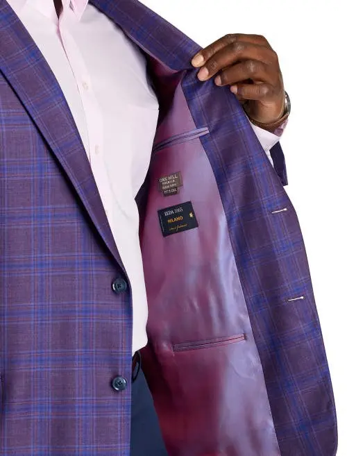 OAK HILL PREMIUM BY DXL Big & Tall Plaid Sport Coat