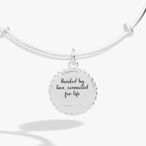 ALEX AND ANI Mom Charm Bangle - Silver