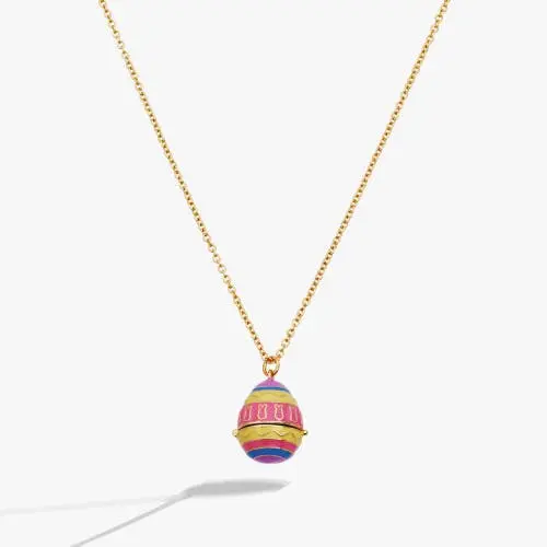 ALEX AND ANI Peeps® Easter Egg Pendant Necklace - Gold