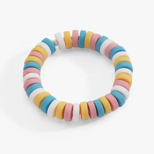 ALEX AND ANI Smarties Candy Stretch Bracelet - Silver