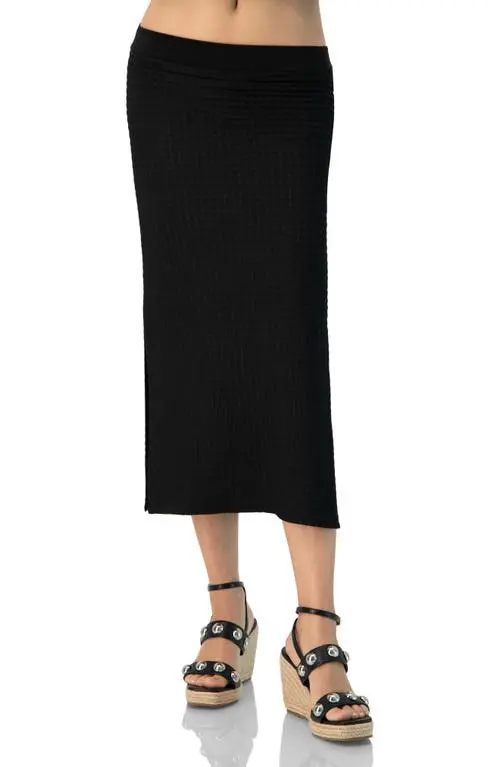 IVONNE Midi Knit Skirt With Slits