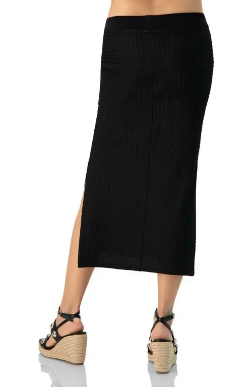 IVONNE Midi Knit Skirt With Slits